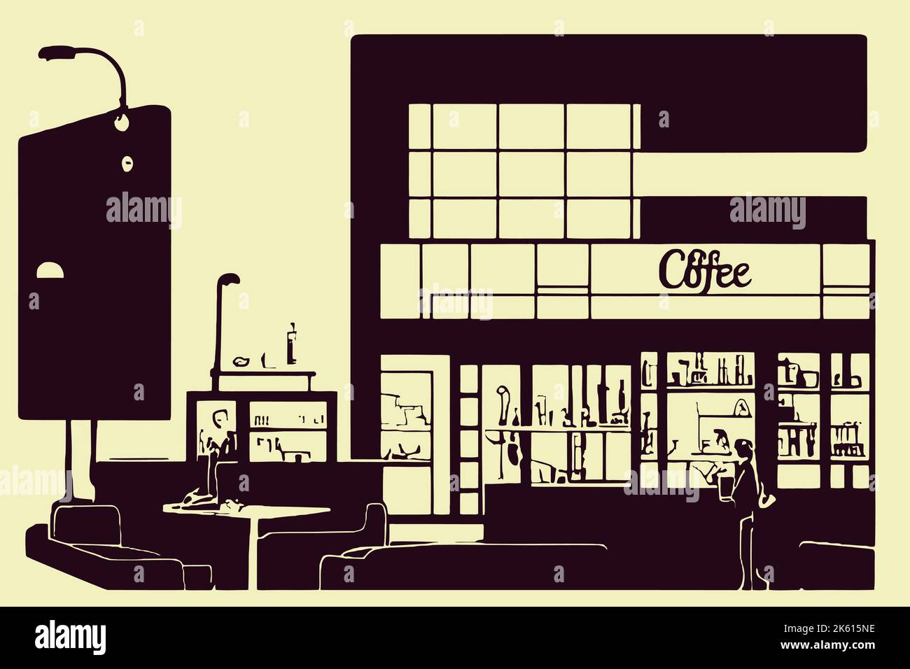 Interior design bar restaurant Stock Vector Images - Alamy