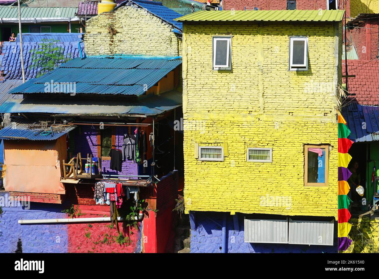 Kampung Tridi, Rainbow Village in Malang, East Java, Indonesia Stock ...