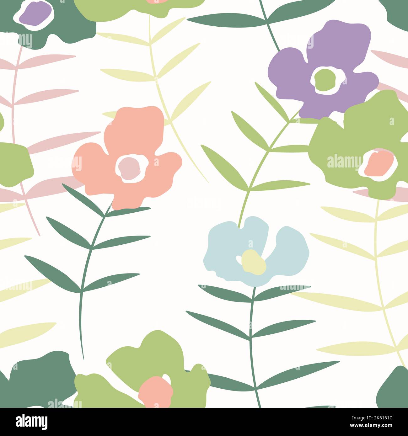 Seamless floral pattern with roses based on traditional folk art ...