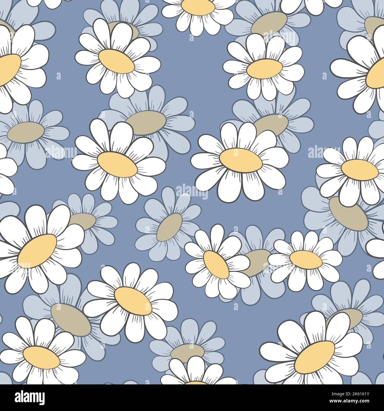Seamless floral pattern based on traditional folk art ornaments ...