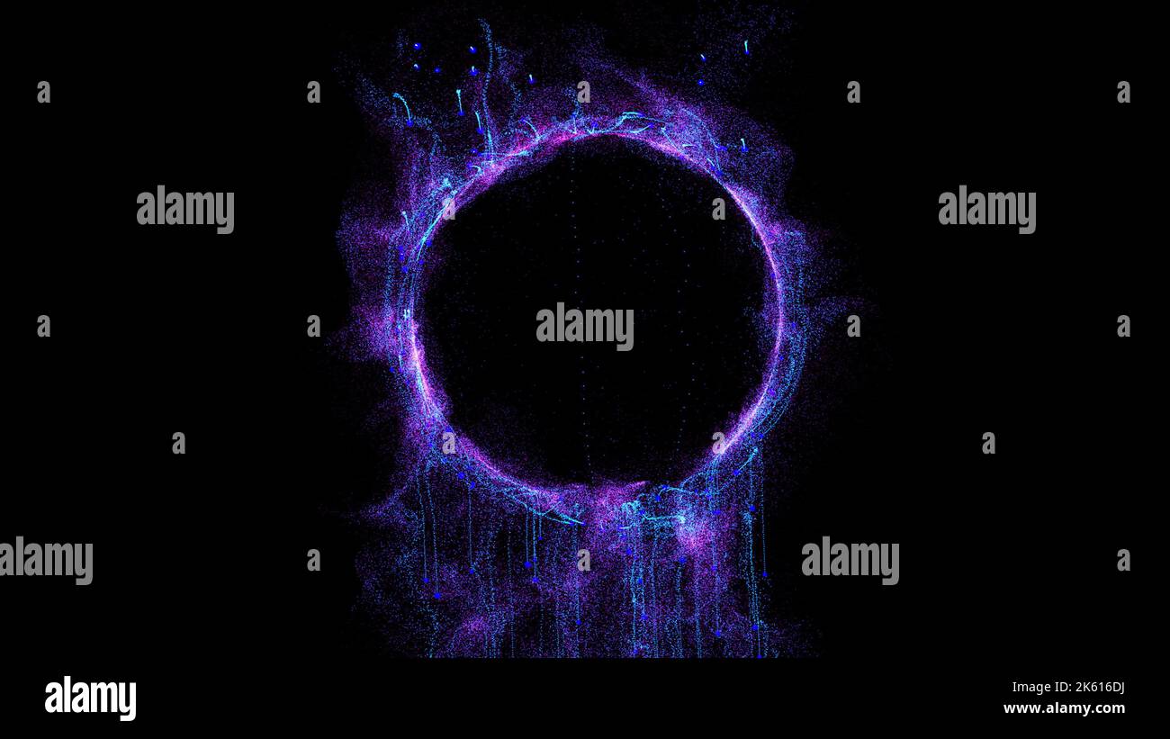 3D rendering cosmic energy strings. Energy flows in the form of thin ...