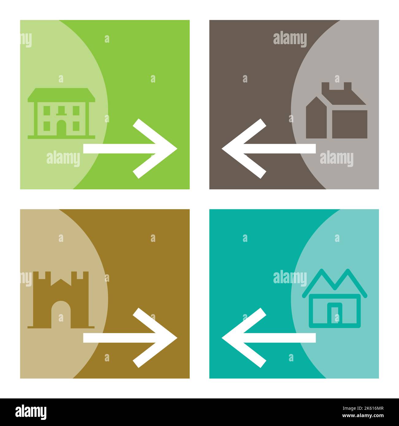 Graphical signs and arrows to show the way Stock Vector Image & Art - Alamy