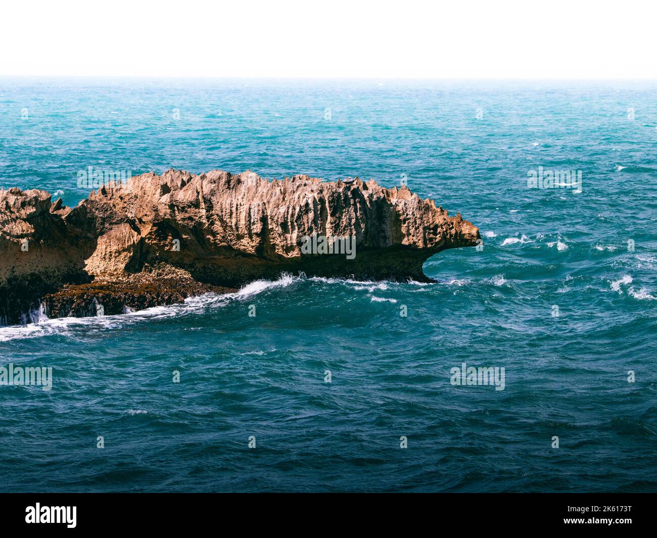 Puerto Rico caribbean ocean rocks formation views from the beach Stock ...