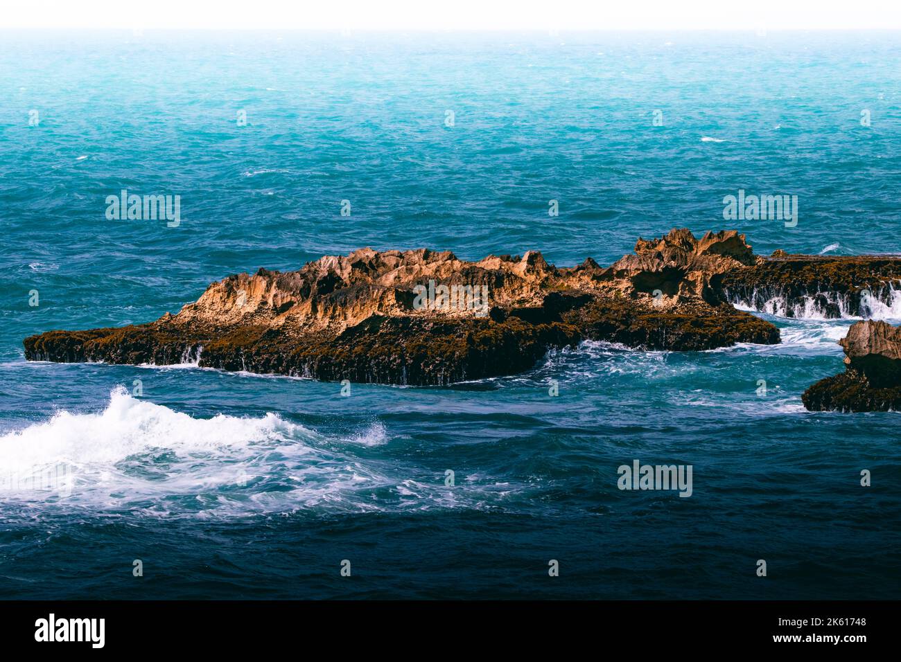 Puerto Rico caribbean ocean rocks formation views from the beach Stock ...