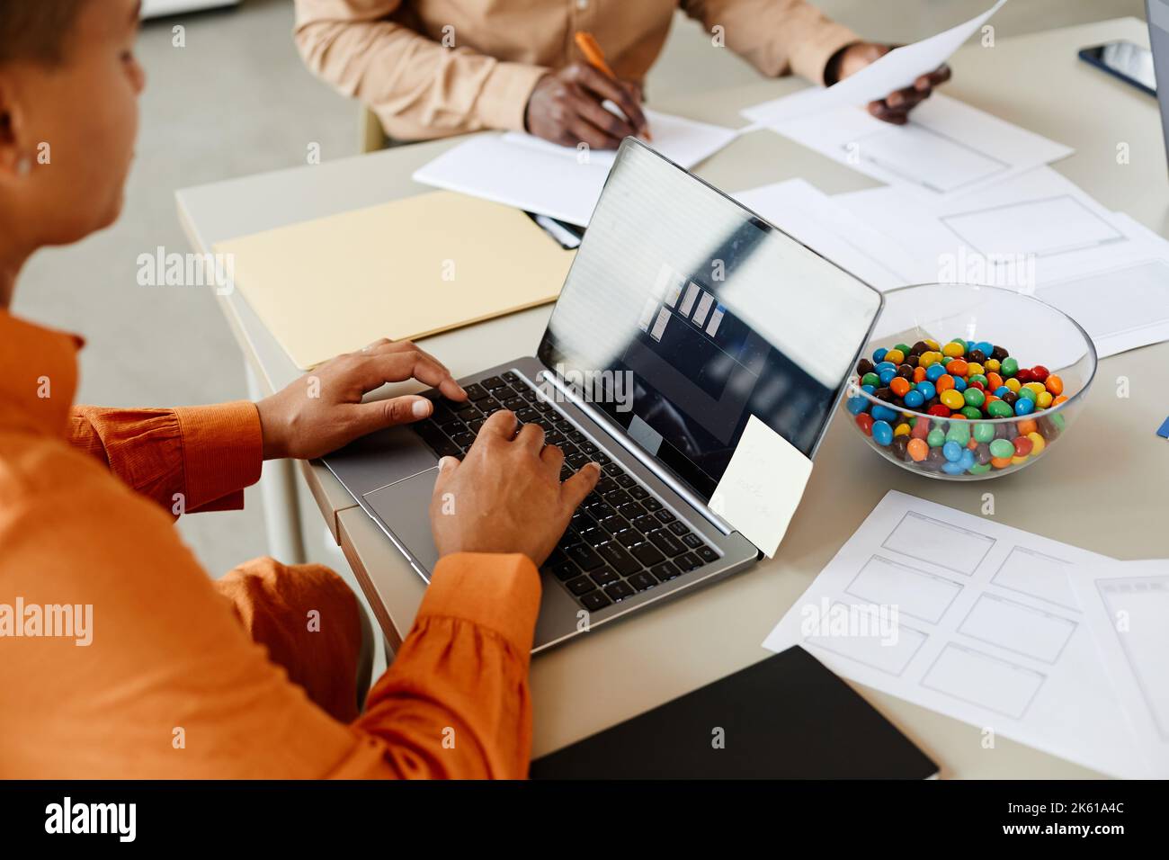 Developer team working laptop computer hi-res stock photography and ...