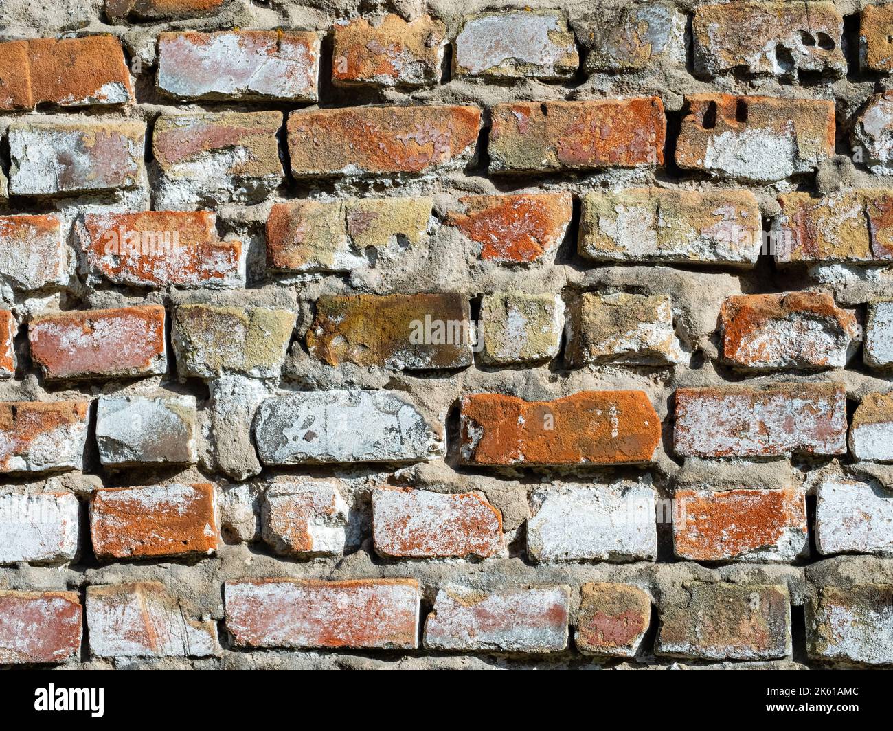 Old brick wall destroyed by time as background Stock Photo - Alamy
