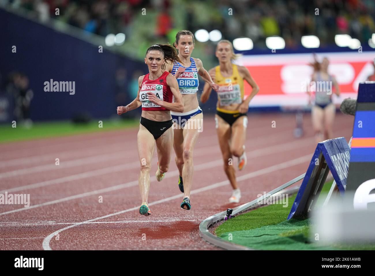 Luiza Gega participating in the 3000m steeplechase of the European ...
