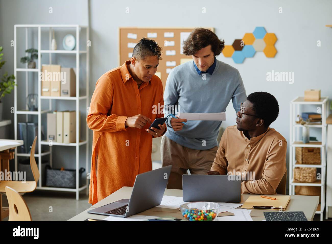 Developer team working laptop computer hi-res stock photography and ...