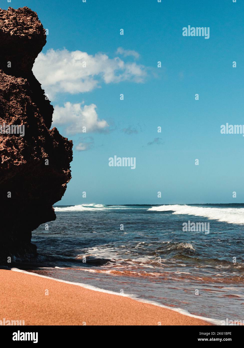 Puerto rico Aguadilla survival beach caves with big rocks formation ...