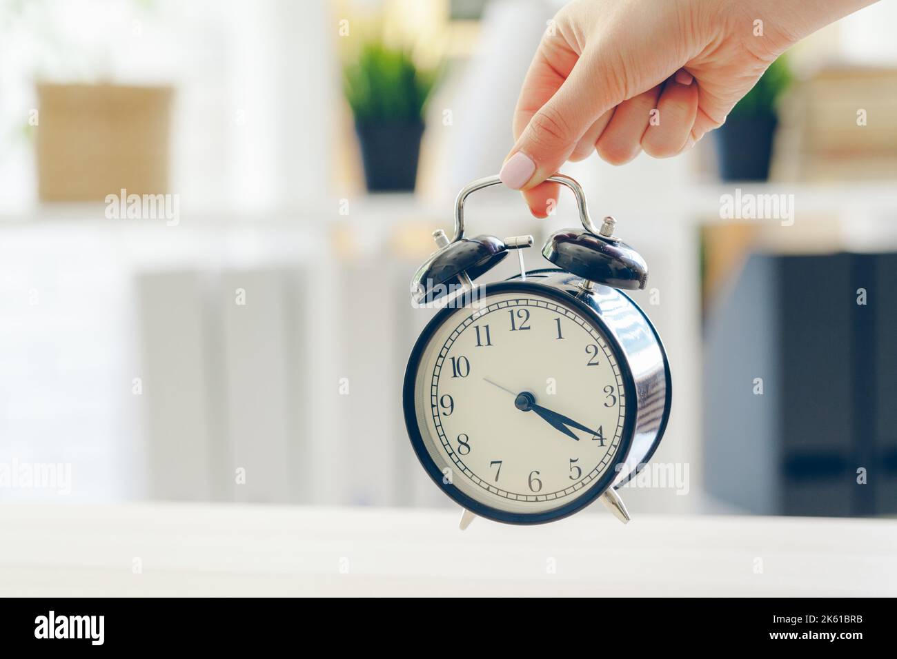 Alarm clock. Time to wake up Stock Photo - Alamy