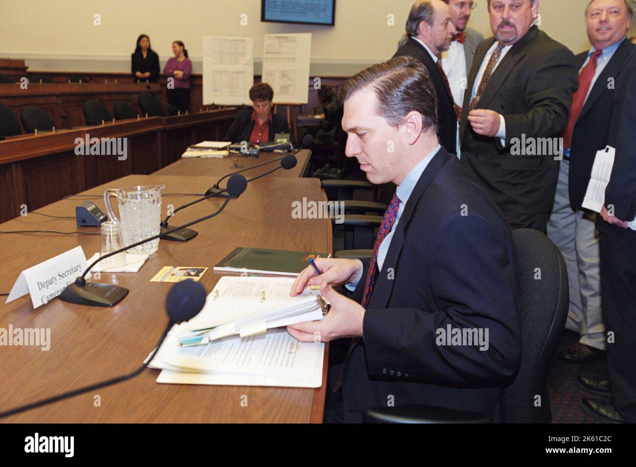 Office of the Secretary - Press Conference Cameron Finley Stock Photo ...