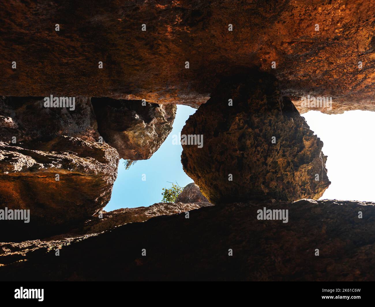 Puerto rico Aguadilla survival beach caves with big rocks formation ...
