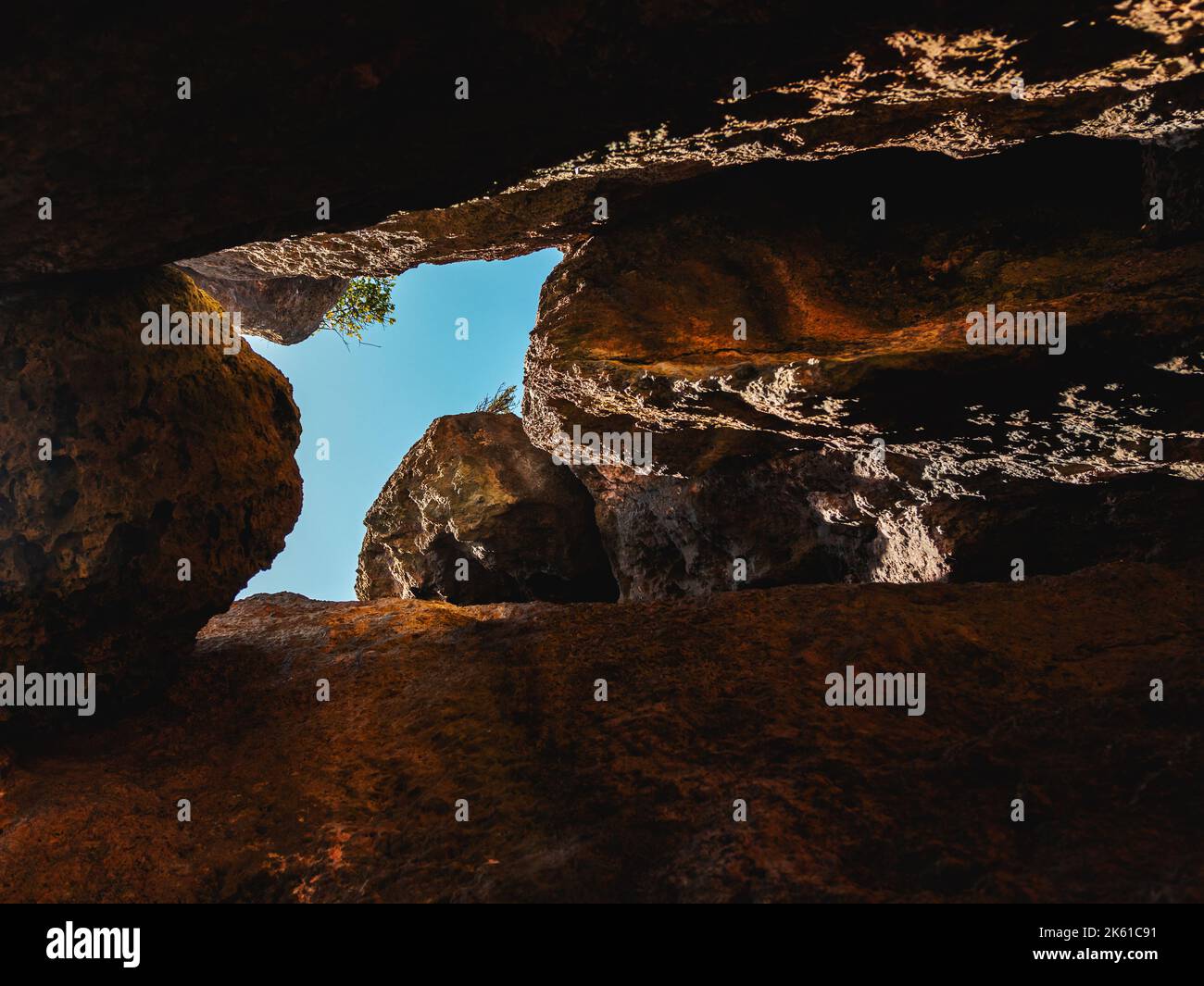 Puerto rico Aguadilla survival beach caves with big rocks formation ...