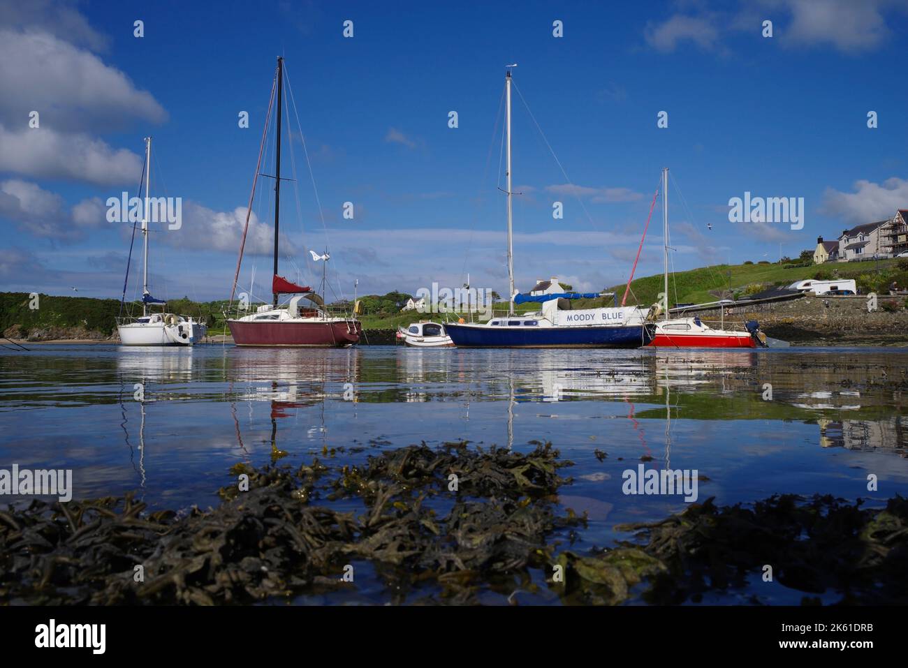 Boats, Cemaes Bay, Anglesey, North Wales, Great Britain Stock Photo - Alamy