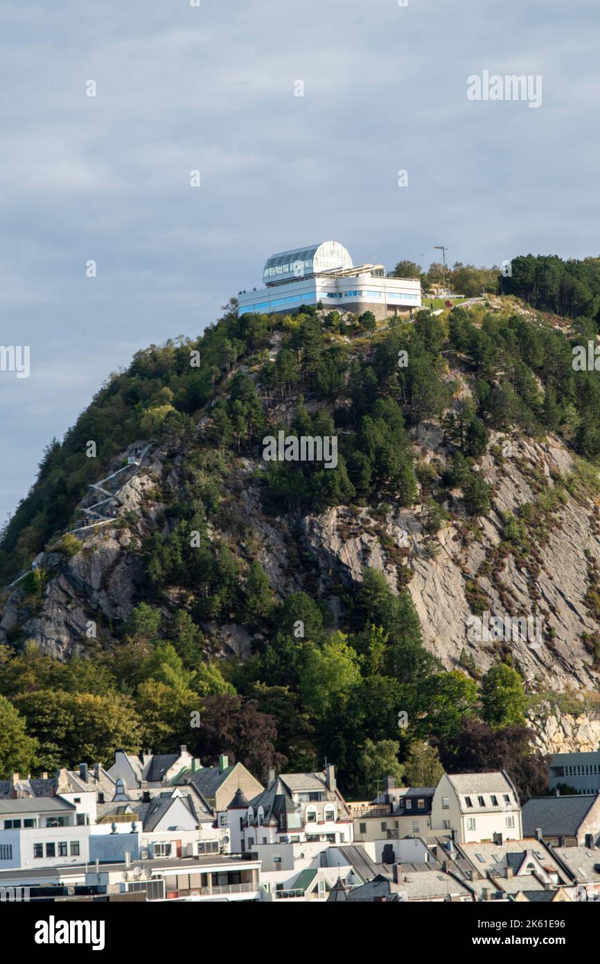 Mount Aksla lookout sits above Alesund, Norway Stock Photo - Alamy