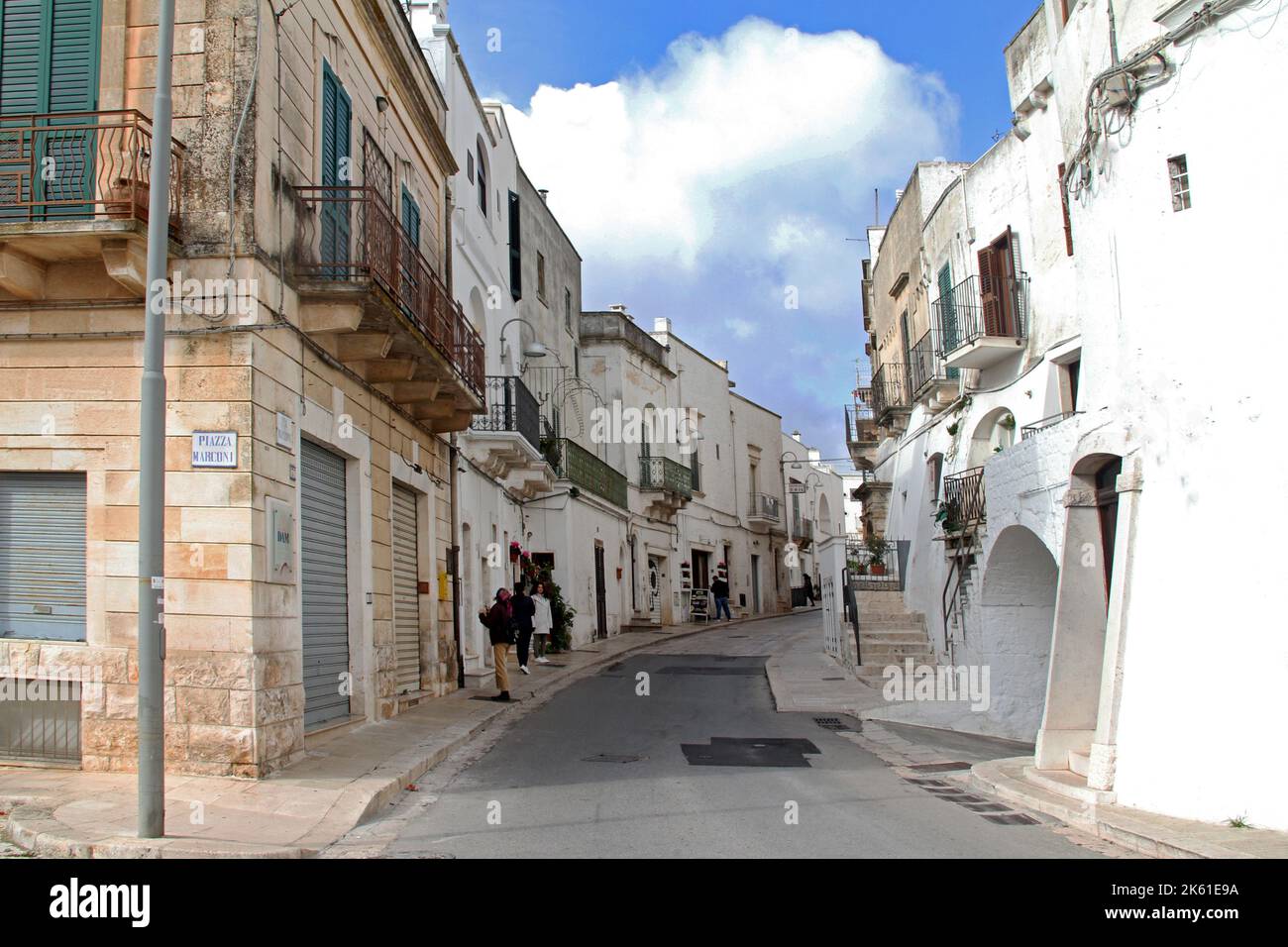 Cisternino, Puglia, Italy. Adjoined buildings in the core fortified ...