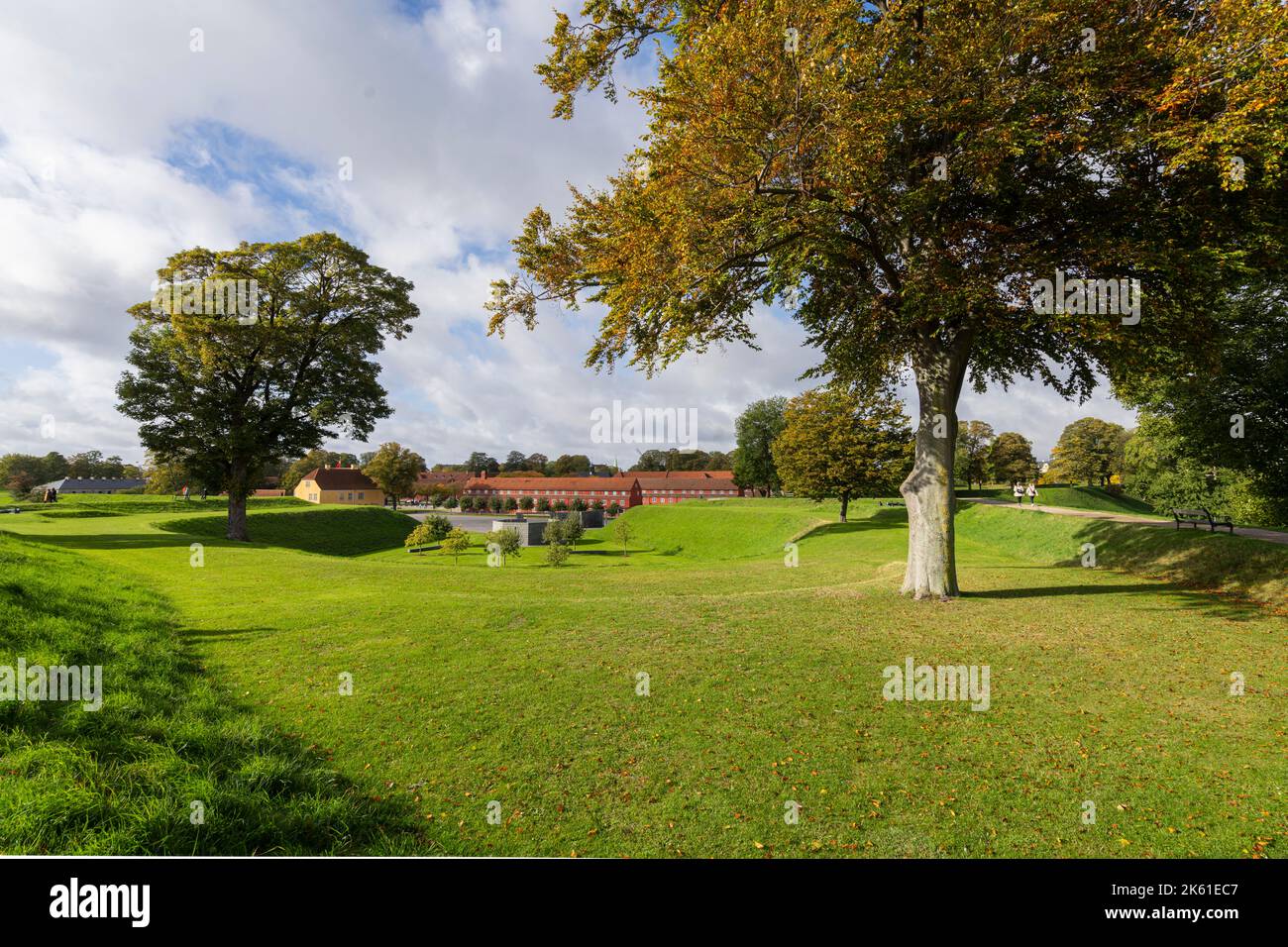 Copenhagen, Denmark. October 2022. panoramic view of the Kastellet, a ...