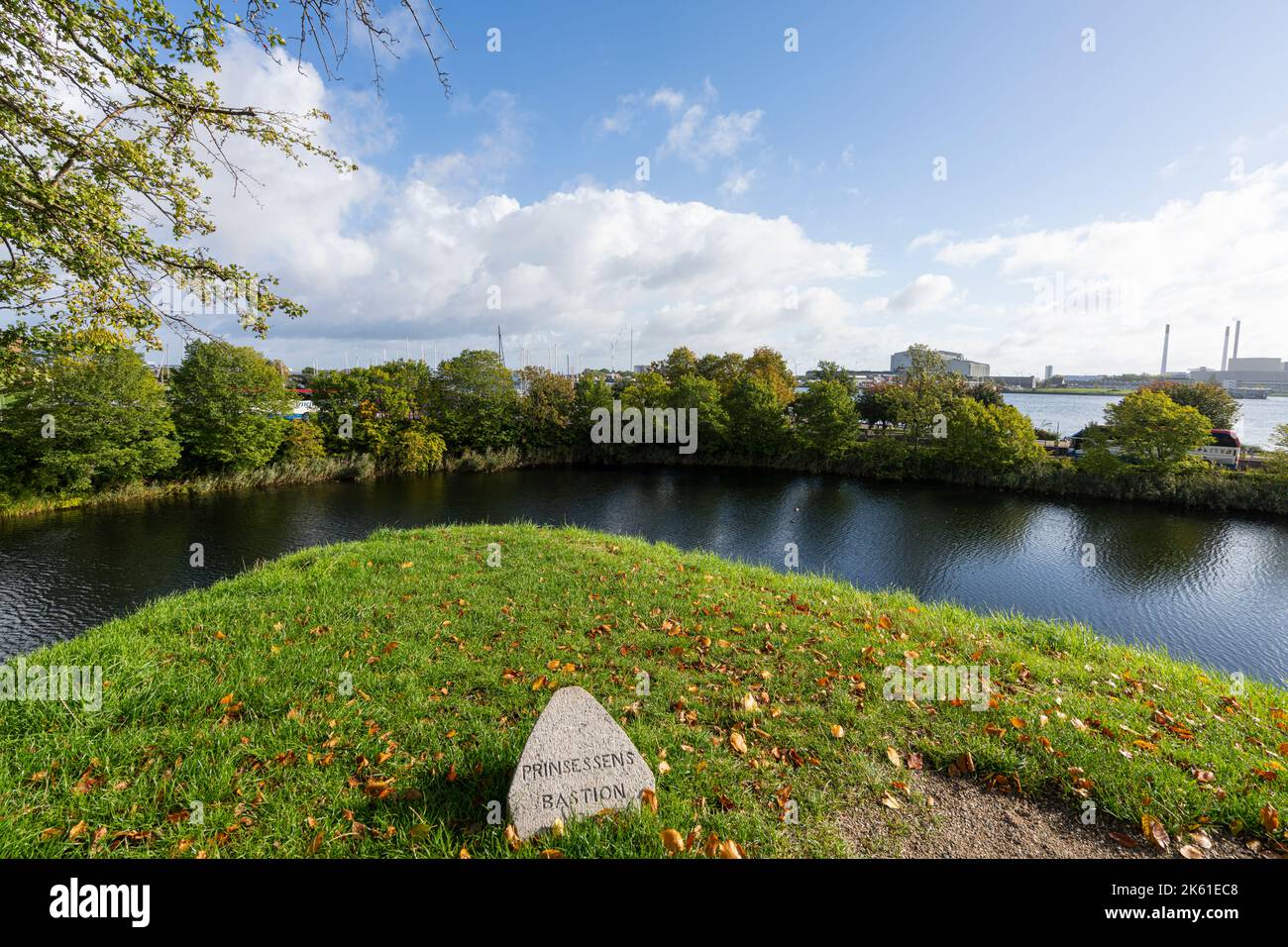 Copenhagen, Denmark. October 2022. panoramic view of the Kastellet, a ...