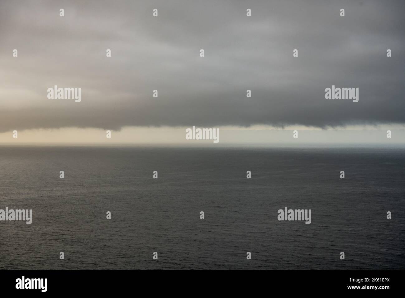 Layers of Gray Clouds and The Pacific Ocean off the coast of Big Sur ...