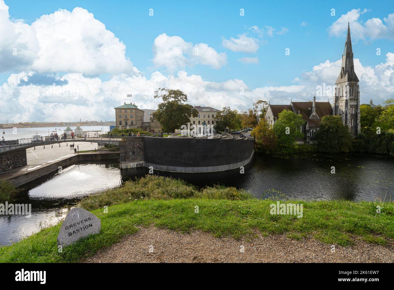 Copenhagen, Denmark. October 2022. exterior view of St Alban's Church ...