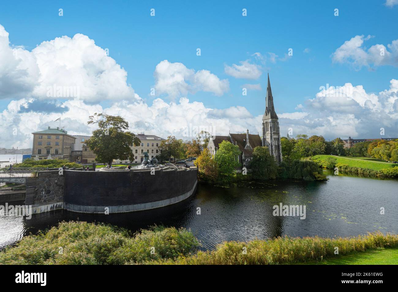 Copenhagen, Denmark. October 2022. exterior view of St Alban's Church ...