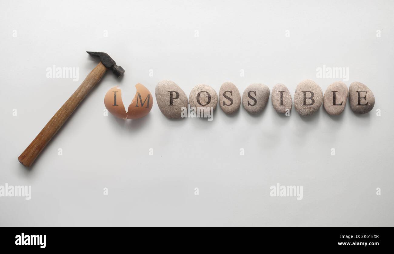 Hammer breaking rock hi-res stock photography and images - Alamy