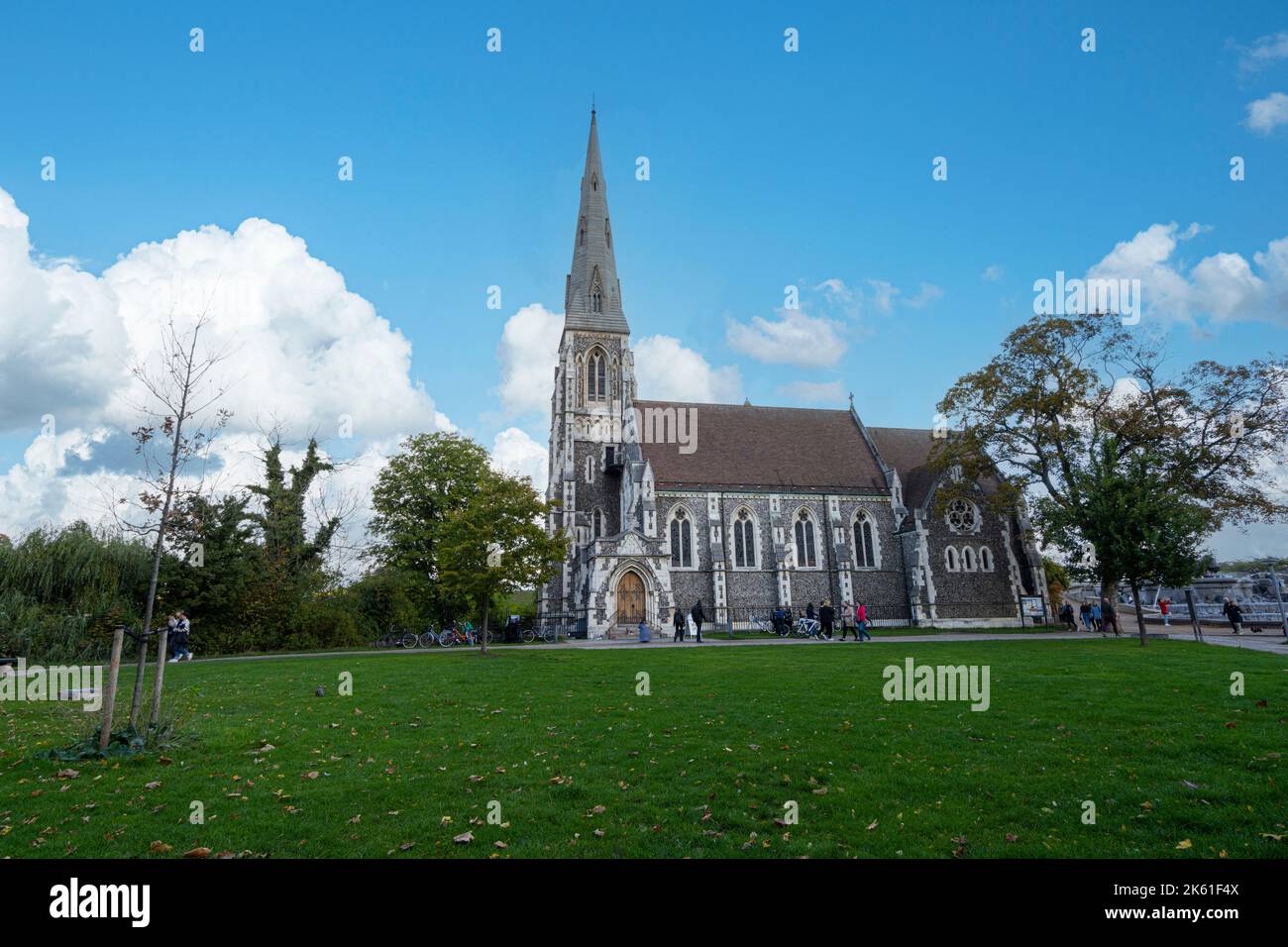 Copenhagen, Denmark. October 2022. exterior view of St Alban's Church ...
