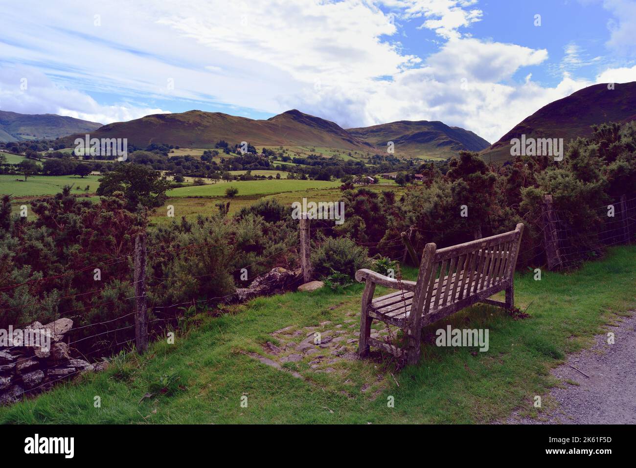 Across Newlands Valley to Cat Bells Stock Photo - Alamy