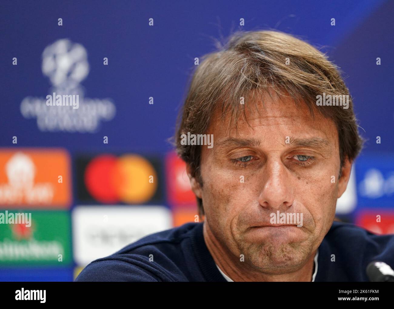Tottenham Hotspur manager Antonio Conte during the press conference at ... Tottenham Hotspur manager Antonio Conte during the press conference at ...