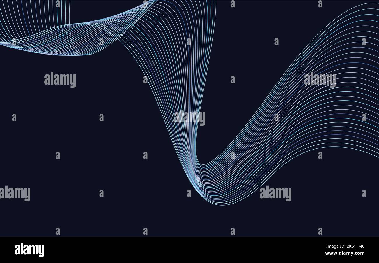 Vector abstract wave background. Colorful Lines waves background Vector ...