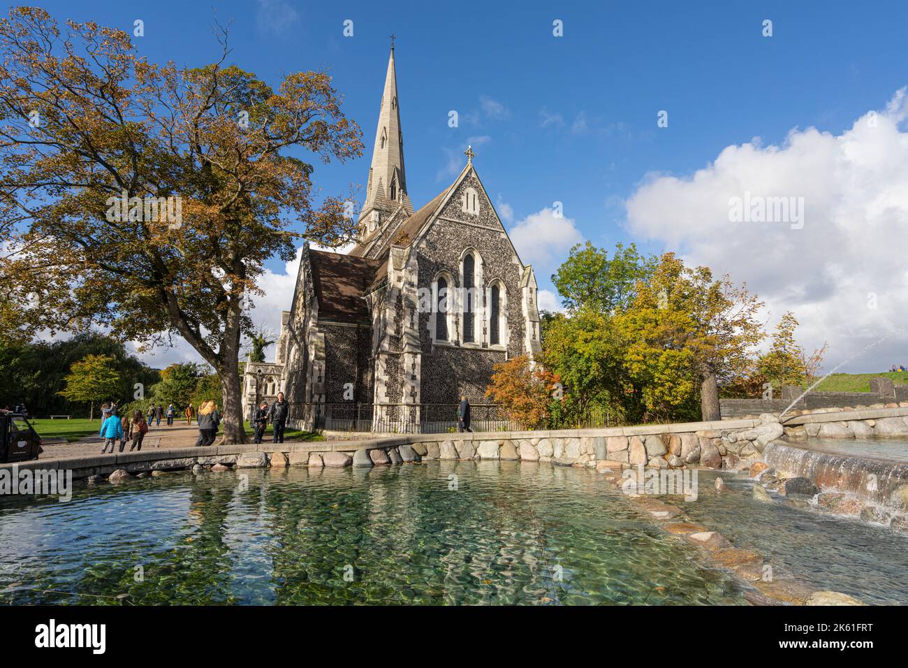 Copenhagen, Denmark. October 2022. exterior view of St Alban's Church ...