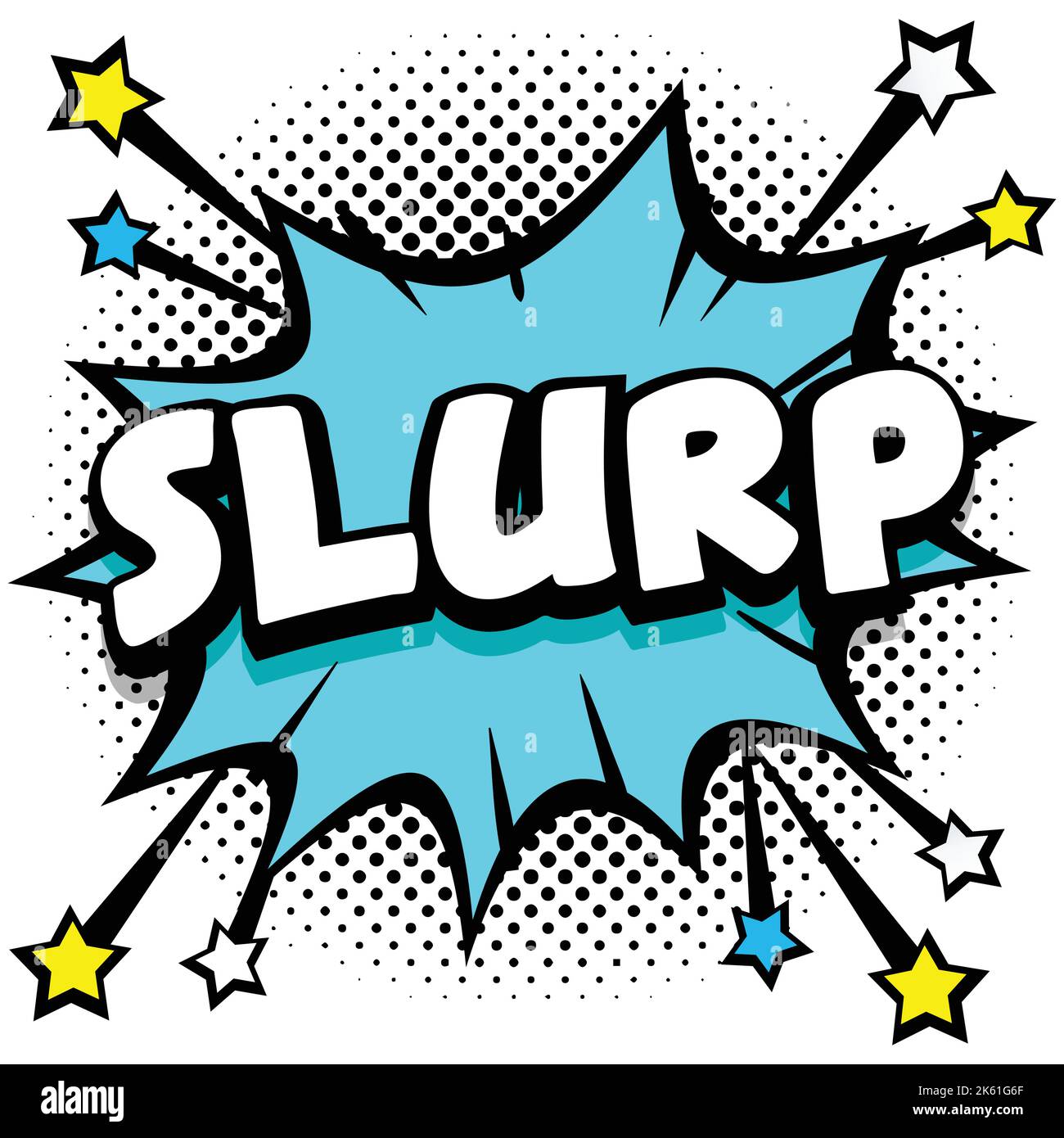 slurp Pop art comic speech bubbles book sound effects Vector ...