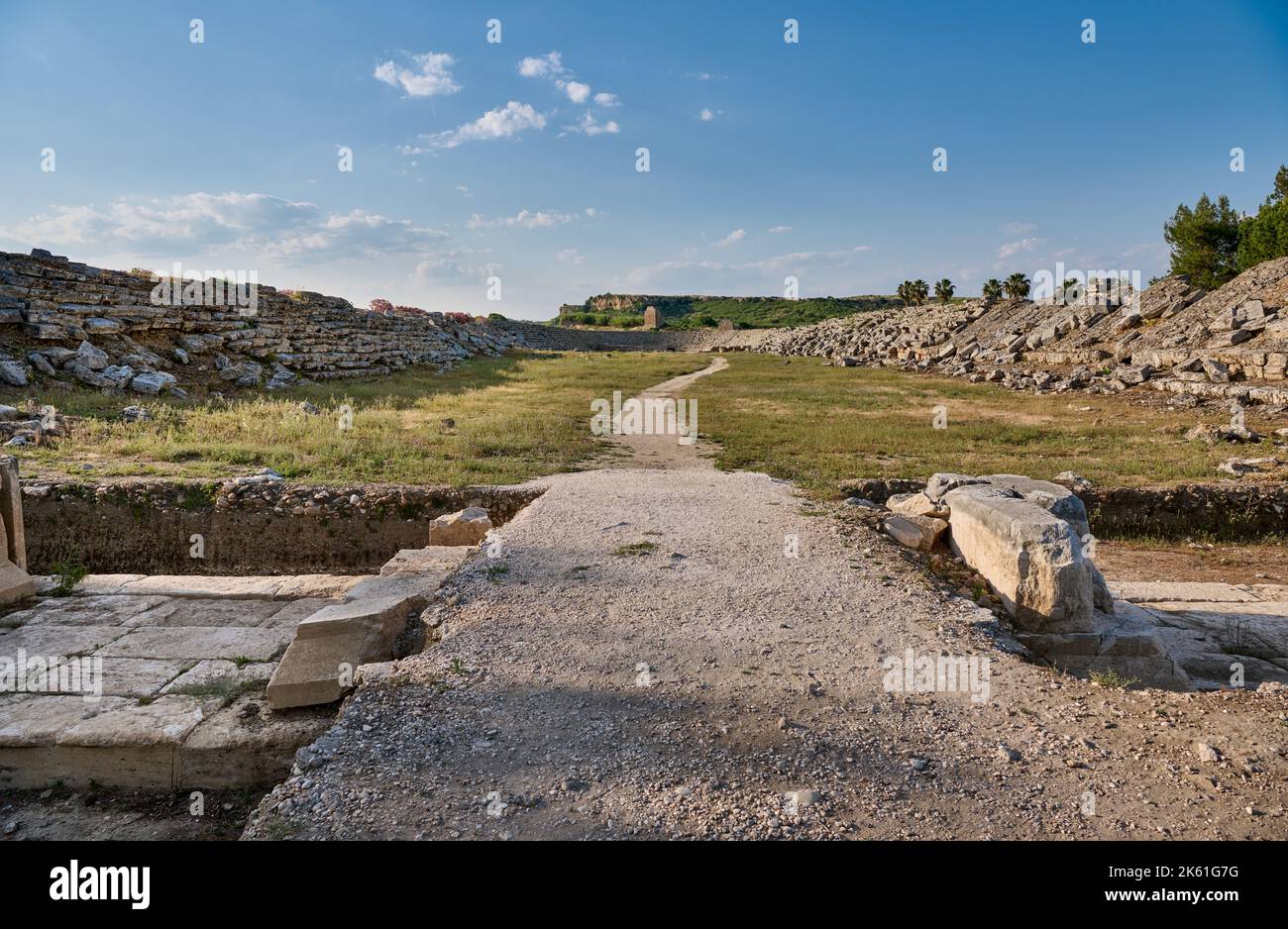 Stadium of Perge, ruins of the Roman city of Perge, Antalya, Turkey ...