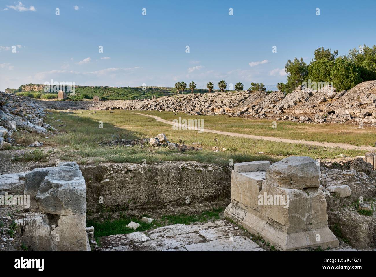 Stadium of Perge, ruins of the Roman city of Perge, Antalya, Turkey ...