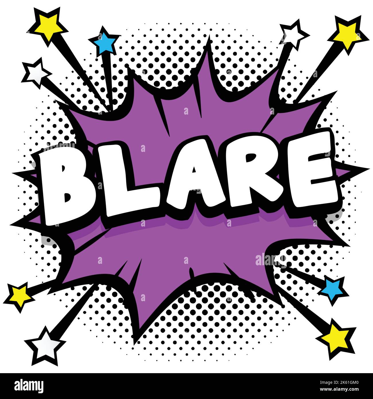 blare Pop art comic speech bubbles book sound effects Vector Illustration Stock Vector Image ...