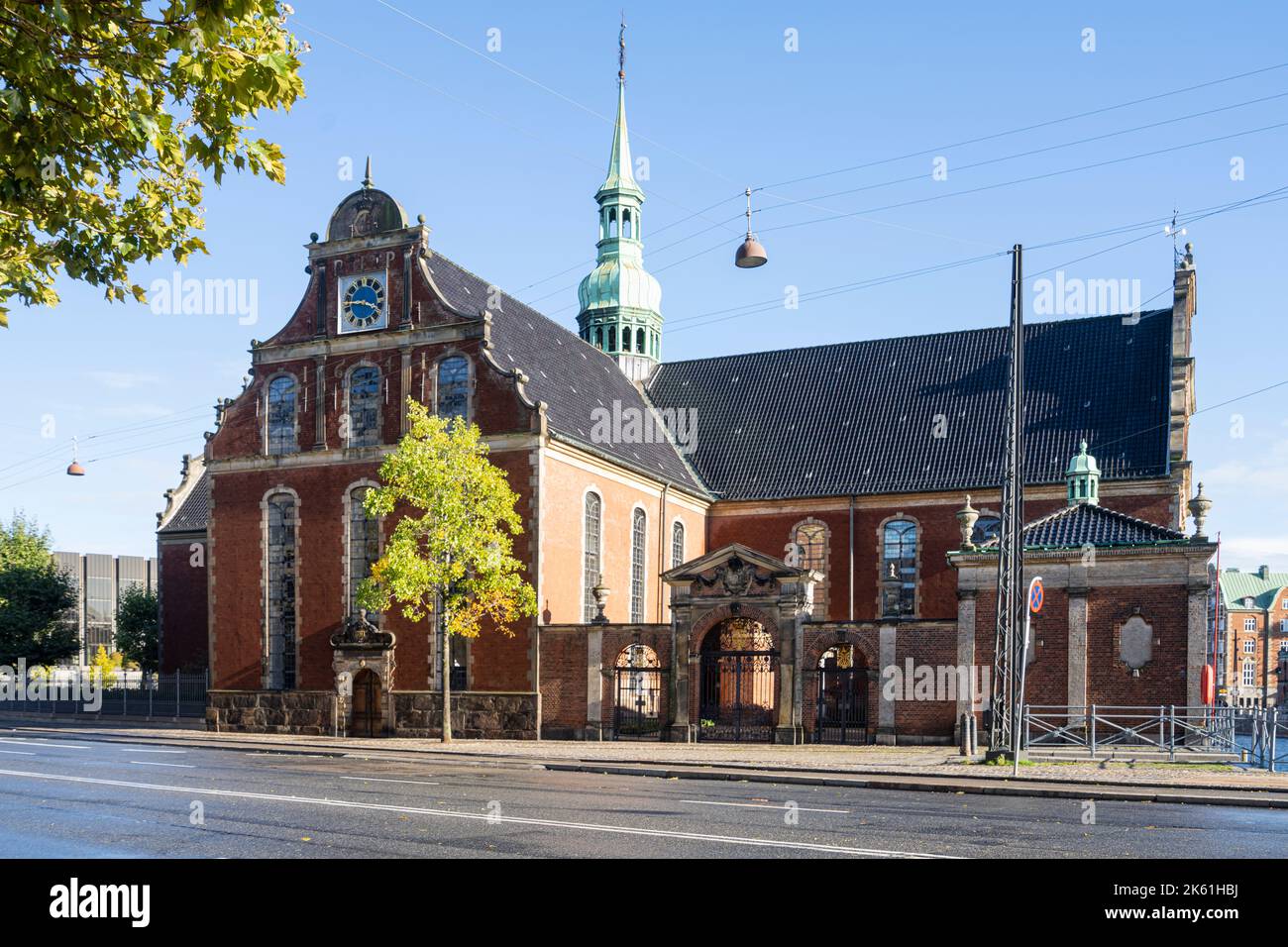 Copenhagen, Denmark. October 2022. exterior view of the Holmen Church ...