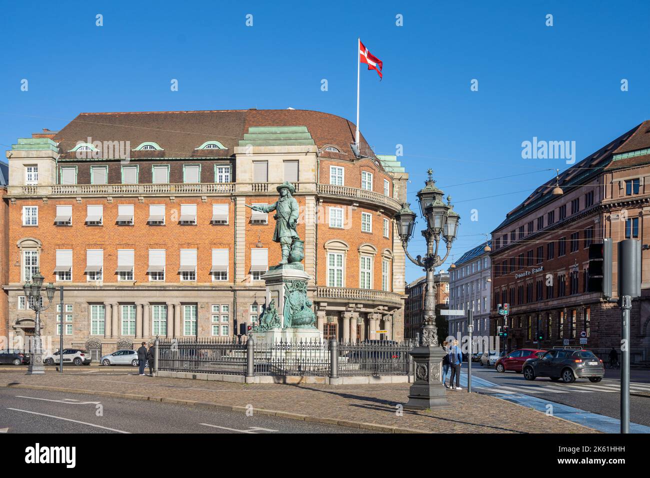 Copenhagen, Denmark. October 2022. view of the Niels Juel statue in the ...