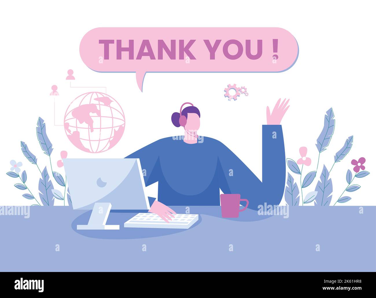 A graphic design of thank you website page Stock Vector Image & Art - Alamy