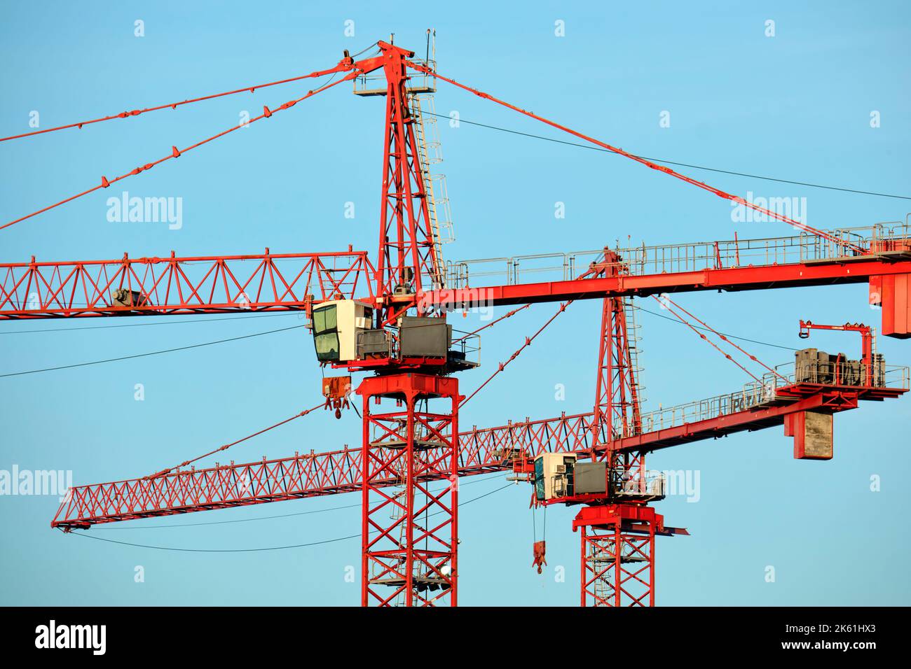 Tower cranes and frame structure of high residential apartment ...