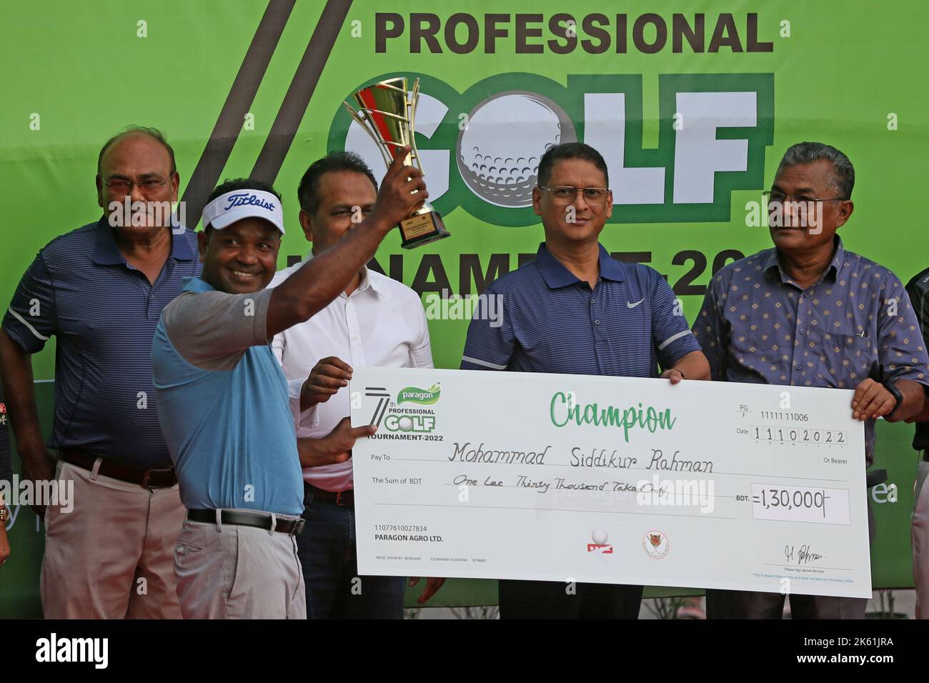 Bangladesh ace golfer Siddikur Rahman win the 7th Paragon Professional Golf Tournament title at ...