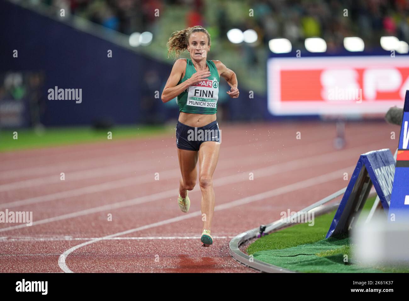 Michelle Finn participating in the 3000m steeplechase of the European ...