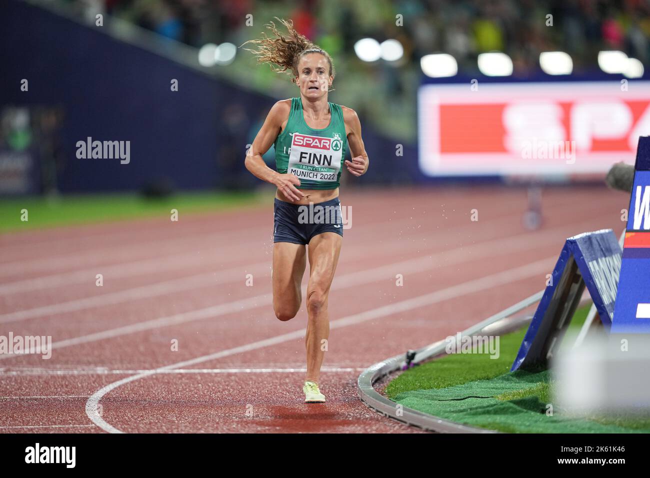 Michelle Finn participating in the 3000m steeplechase of the European ...