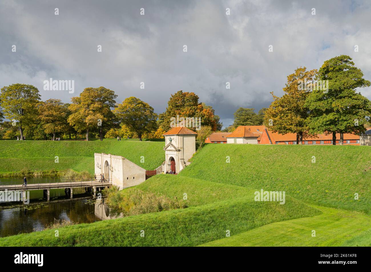 Copenhagen, Denmark. October 2022. panoramic view of the Kastellet, a ...