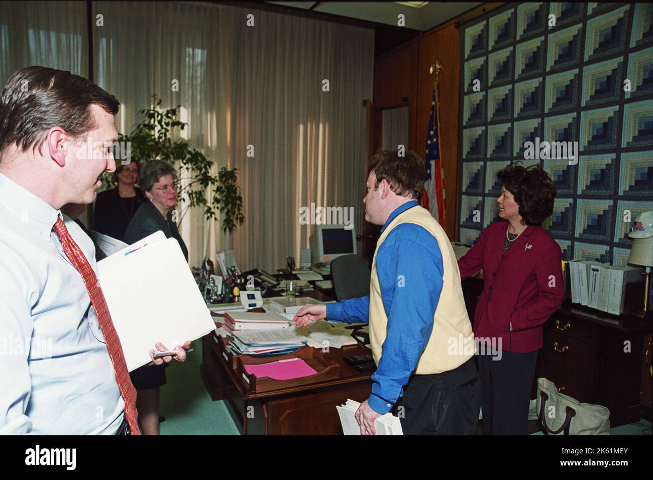 Office of the Secretary - Secretary Elaine Chao with Frank Luntz Stock ...