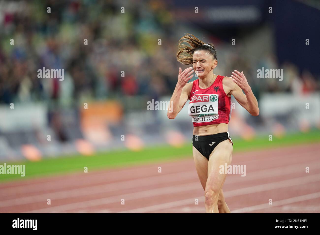 Luiza Gega winning the 3000m steeplechase at the European Athletics ...