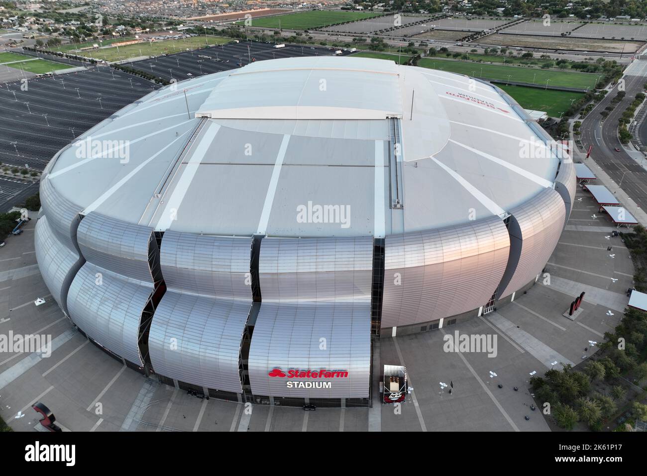 A general overall aerial view of State Farm Stadium, Tuesday, Sept. 27 ...