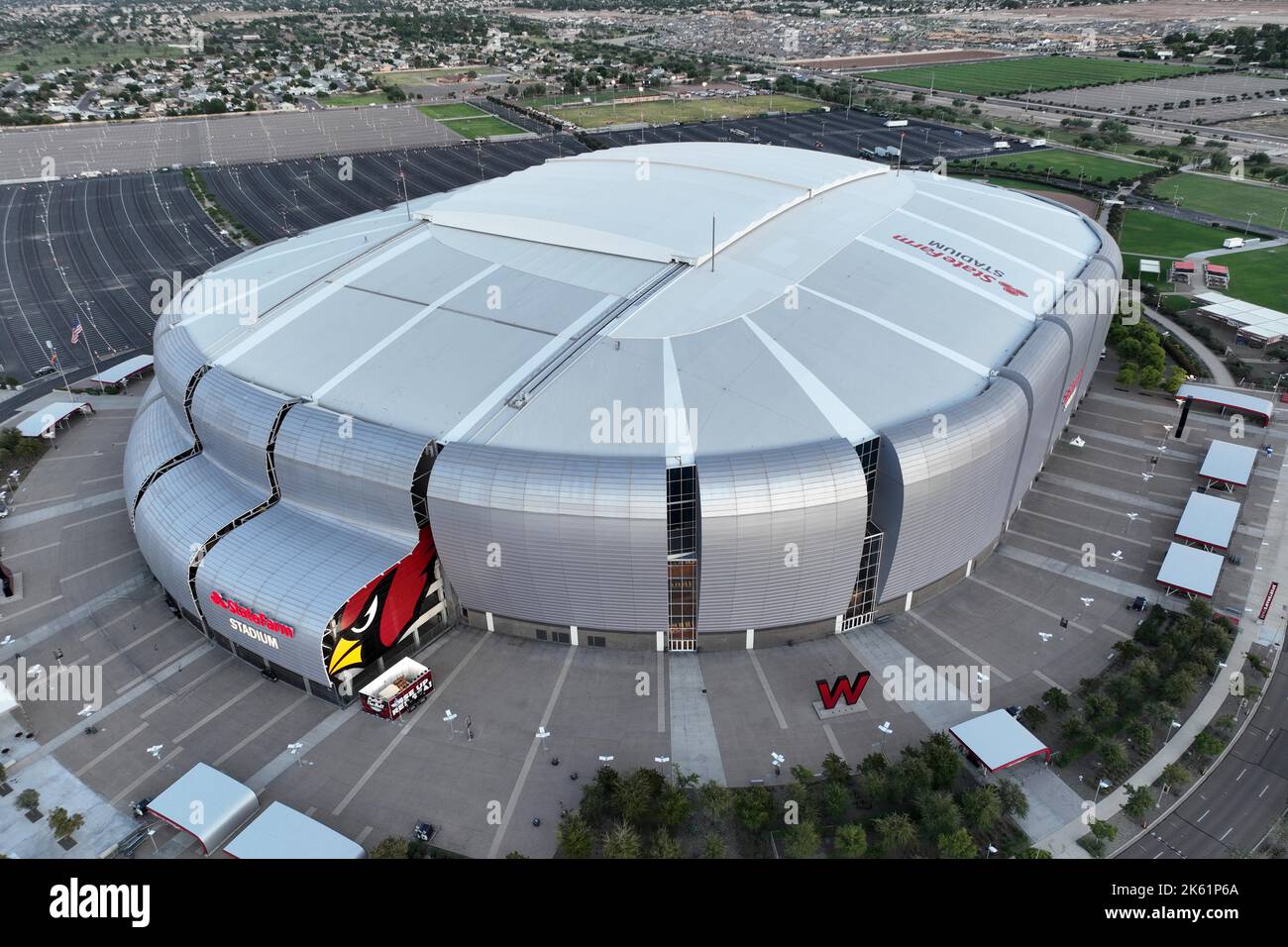 A general overall aerial view of State Farm Stadium, Tuesday, Sept. 27 ...