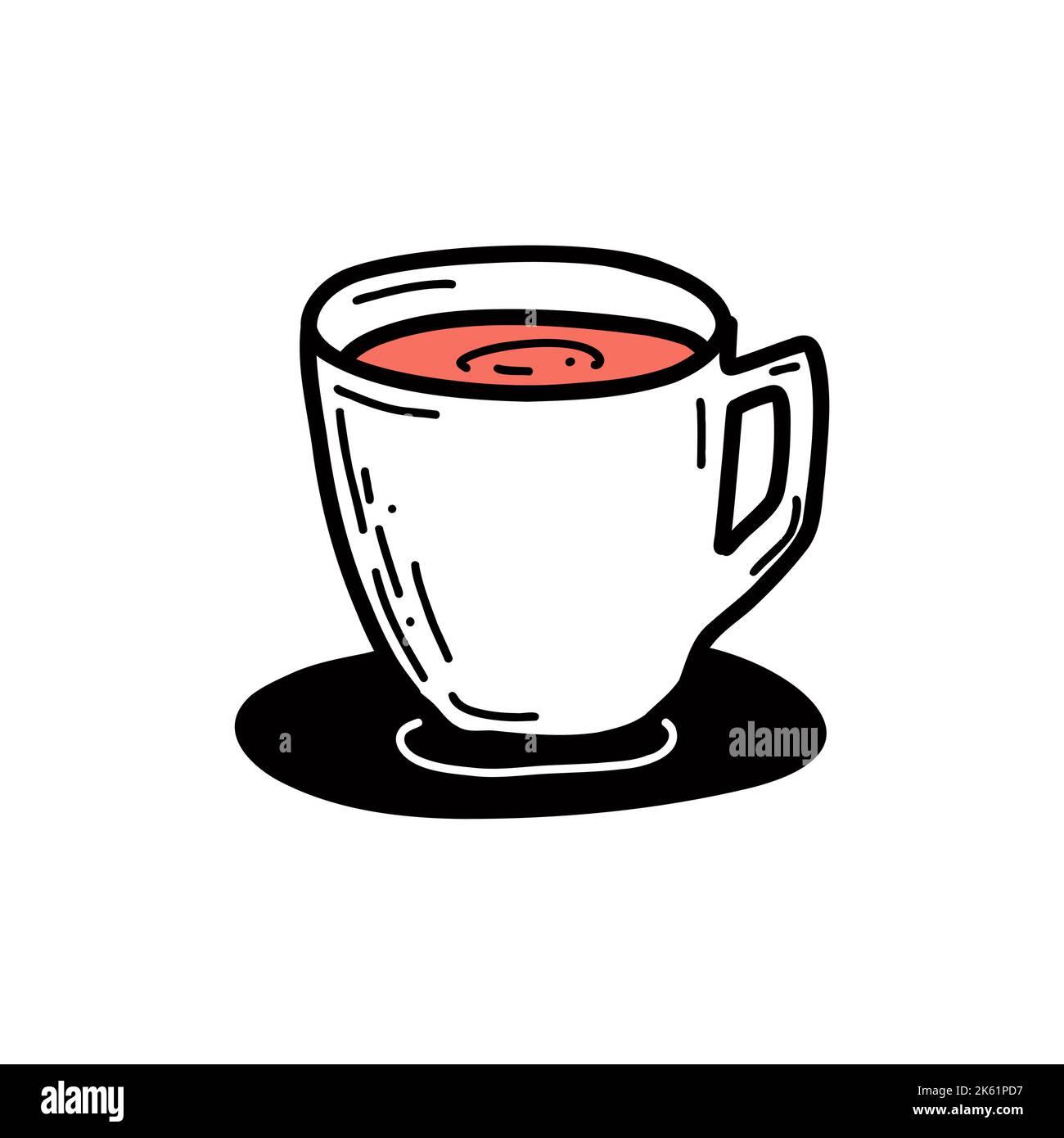 Tea coffee drink drawn Stock Vector Images - Alamy