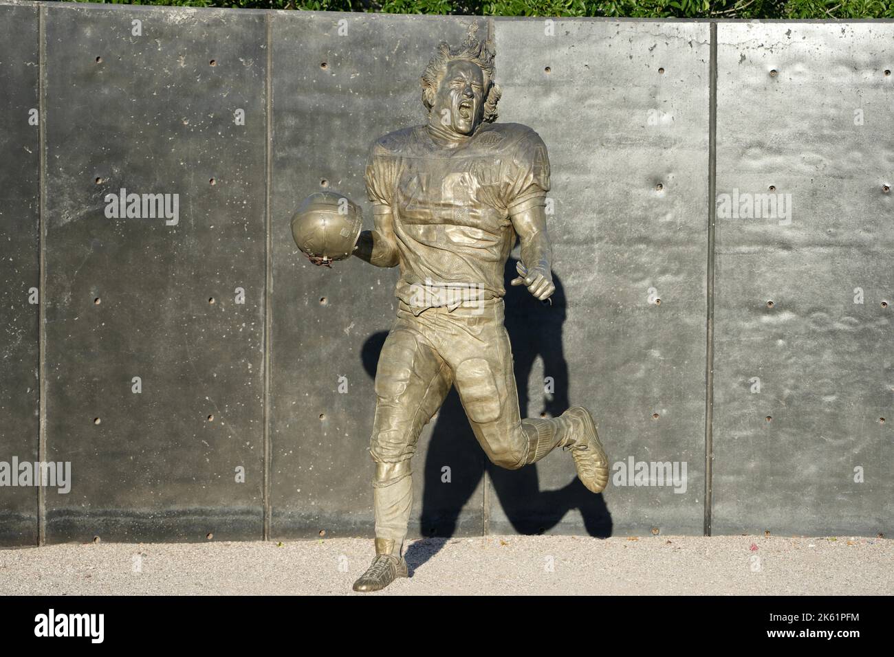 A general overall view of memorial statue of Arizona Cardinals ...