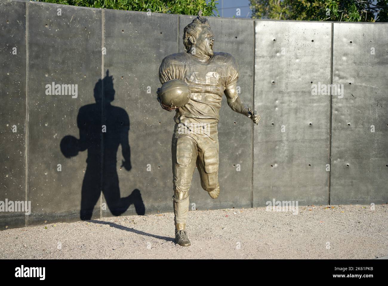 A general overall view of memorial statue of Arizona Cardinals ...